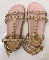 China custom designer new trend Rivets outdoor shoes girl flat sandals for ladies Refinement comfort women footwear slippers for sale