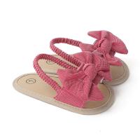 China 2022 Elastic Summer toddler Bowknot flat sandals Kids cute style Baby Girls Slippers new design children's shoes for sale