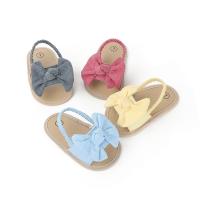 China 2022 Elastic Summer toddler Bowknot flat sandals Kids cute style Baby Girls Slippers new design children's shoes for sale