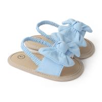 China 2022 Elastic Summer toddler Bowknot flat sandals Kids cute style Baby Girls Slippers new design children's shoes for sale