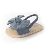 China 2022 Elastic Summer toddler Bowknot flat sandals Kids cute style Baby Girls Slippers new design children's shoes for sale