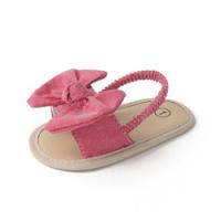 China 2022 Elastic Summer toddler Bowknot flat sandals Kids cute style Baby Girls Slippers new design children's shoes for sale