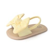 China 2022 Elastic Summer toddler Bowknot flat sandals Kids cute style Baby Girls Slippers new design children's shoes for sale