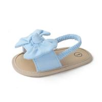 China 2022 Elastic Summer toddler Bowknot flat sandals Kids cute style Baby Girls Slippers new design children's shoes for sale
