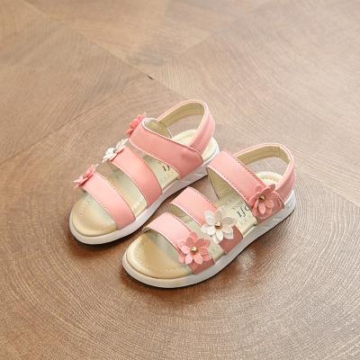 China 2022 Summer New Arrival Casual Soft lightweight Kids Slippers fashion flower decoration upper children's sandal shoes for sale