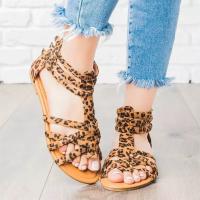 China Large size beach casual shoes lady 2022 summer rubber sole slippers new Roman style sandals for women and ladies for sale