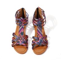 China Large size beach casual shoes lady 2022 summer rubber sole slippers new Roman style sandals for women and ladies for sale