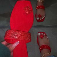 China 2022 new fashion trend beach shoes rhinestone summer sandals women flat non-slip slippers slides womens fashion shoes unique for sale