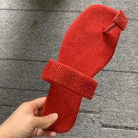 China 2022 new fashion trend beach shoes rhinestone summer sandals women flat non-slip slippers slides womens fashion shoes unique for sale