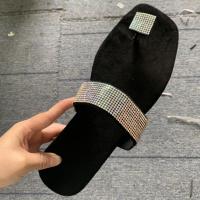China 2022 new fashion trend beach shoes rhinestone summer sandals women flat non-slip slippers slides womens fashion shoes unique for sale