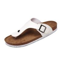 China men comfortable cork slippers soft wood soles beach flip flops for men slipper for sale