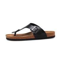 China men comfortable cork slippers soft wood soles beach flip flops for men slipper for sale