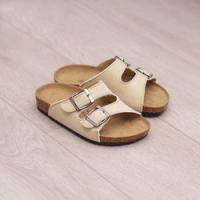 China Kids Double Adjustable Strap Cork Sole  Slippers Children contracted baby girl sandals for sale
