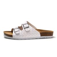 China Solid Color Stylish Ladies Sandals Braided Female Double Straps  Casual for sale