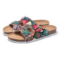 China Summer Ladies Stylish Ladies Sandals Thick Leather  Metal Double Button for sale