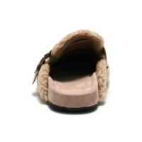 China 2021 Autumn New Plush Slippers Lady Flat Outer Wear Slippers Winter Comfortable Girs Fashion sherpa Slippers casual shoes woman for sale