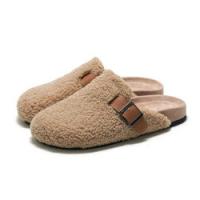 China 2021 Autumn New Plush Slippers Lady Flat Outer Wear Slippers Winter Comfortable Girs Fashion sherpa Slippers casual shoes woman for sale