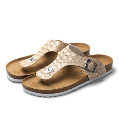 China 2021 Summer New Fashion ladies flip flop EVA Sandal Buckle Non-slip Open Toe Flat Cork Slipper casual shoes woman for sale