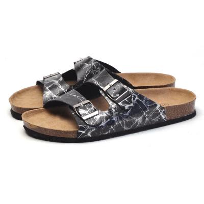 China 2021 summer Hot Selling ladies sandal Flat Double Strap Buckle Fashion Design Outdoor ladies cork slippers other trendy shoes for sale