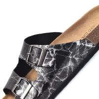 China 2021 summer Hot Selling ladies sandal Flat Double Strap Buckle Fashion Design Outdoor ladies cork slippers other trendy shoes for sale