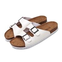 China summer comfortable beach walking soft flat faux suede wooden men women slippers sandals for sale