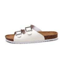 China summer comfortable beach walking soft flat faux suede wooden men women slippers sandals for sale