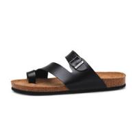 China 2020 pure color Slippers Women Summer Beach Casual Wood Flip Flops men Retro Flat slides  Cork Slippers sandal upper for sale