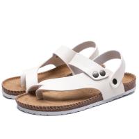 China Pure Color Summer Beach Shoes With Metal Buckle  Low Wood  Solid Pattern for sale