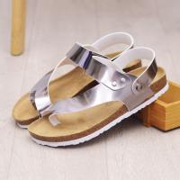 China Pure Color Summer Beach Shoes With Metal Buckle  Low Wood  Solid Pattern for sale