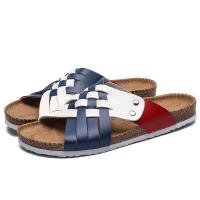 China Popular Wooden Sandal For Man open toe Real Cork Sole slippers for men rubber for sale
