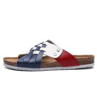 China Popular Wooden Sandal For Man open toe Real Cork Sole slippers for men rubber for sale