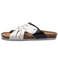China Popular Wooden Sandal For Man open toe Real Cork Sole slippers for men rubber for sale