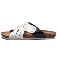 China Popular Wooden Sandal For Man open toe Real Cork Sole slippers for men rubber for sale