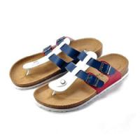 China New Design Black Unisex Slides Sandals PU Leather Double Strap Flat Soft Cork Sandals slippers for men rubber for sale