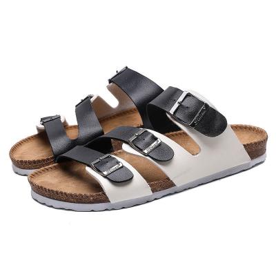 China men hot sale new style popular soft wooden sole with metal buckles comfort slippers zapatillas for sale