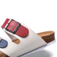 China men hot sale new style popular soft wooden sole with metal buckles comfort slippers zapatillas for sale
