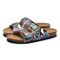 China High quality multicolor serpentine sandal women cork sandals slipper casual summer slippers rubber sandals for sale