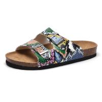 China High quality multicolor serpentine sandal women cork sandals slipper casual summer slippers rubber sandals for sale