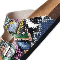 China High quality multicolor serpentine sandal women cork sandals slipper casual summer slippers rubber sandals for sale