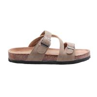 China Ladies New Style Popular Soft Wooden Sole Metal Buckles Open Toe Women Comfort Casual Slippers platform slide sandals for sale