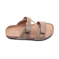 China Ladies New Style Popular Soft Wooden Sole Metal Buckles Open Toe Women Comfort Casual Slippers platform slide sandals for sale
