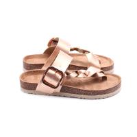 China Leisure Summer Beach Shoes Flat With Cork Anti Slippery Comfortable for sale