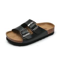 China Comfortable Cork Sole Children Slipper Shoes Summer Fashionable Solid Color Unisex for sale
