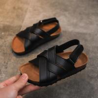 China PU Upper Children Slipper Cork Sole Breathable Hard Wearing  Children Slipper for sale