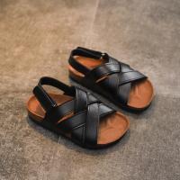 China PU Upper Children Slipper Cork Sole Breathable Hard Wearing  Children Slipper for sale