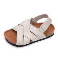 China PU Upper Children Slipper Cork Sole Breathable Hard Wearing  Children Slipper for sale