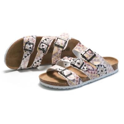 China 2021 New Summer Trend women cork Sandals three Buckle Clogs slides Slipper ladies open toe beach platform slide sandals for sale