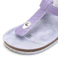 China Women's flip flop flat casual cork slides slippers buckle strap flat summer cork women solid color Beach  sandals for sale