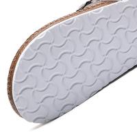 China 2020 spring new arrival sandals women  metal buckle slippers low wood heel sandals house shoes white platform sandal for sale