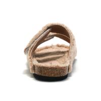 China New arrival summer ladies winter home shoes faux fur slides women fluffy bedroom slippers women solid color sandals for sale